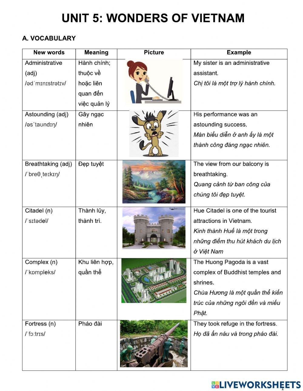 Unit 5-1 interactive worksheet | Live Worksheets