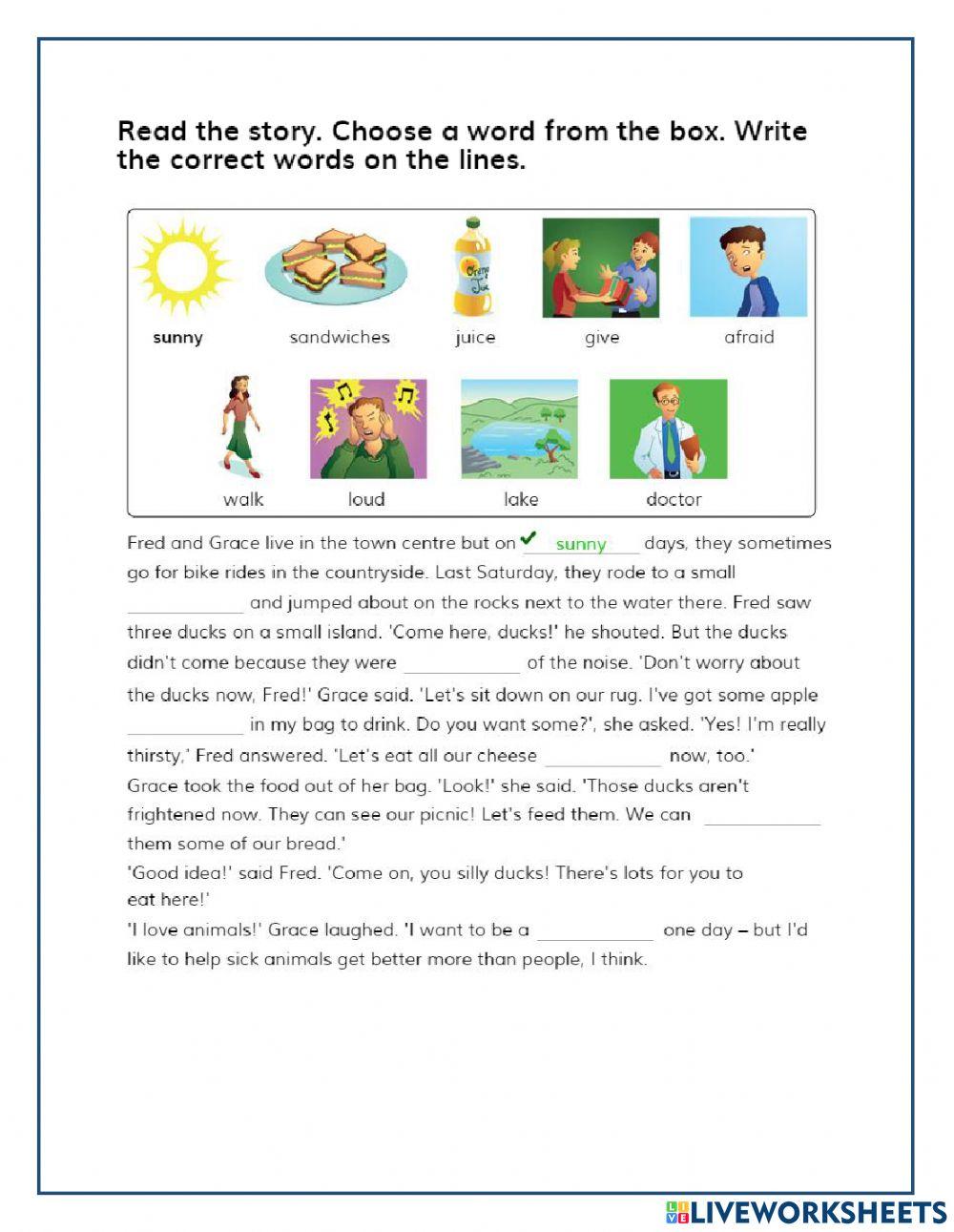 Reading comprehension: Where? worksheet | Live Worksheets