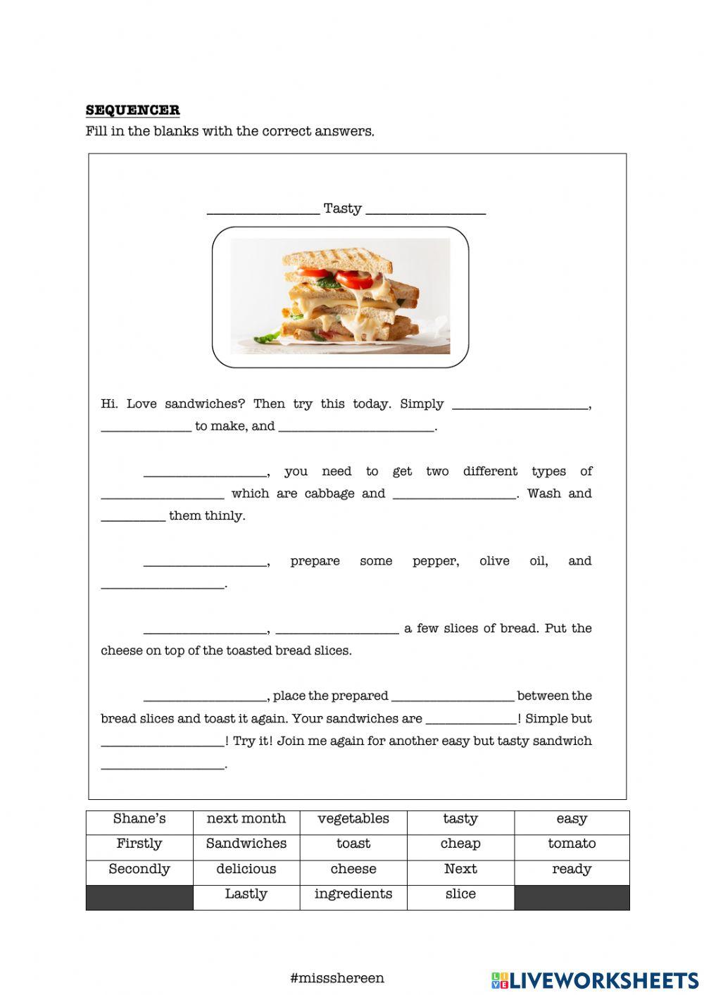 2159277 | How to make a sandwich? | Shereen Wong