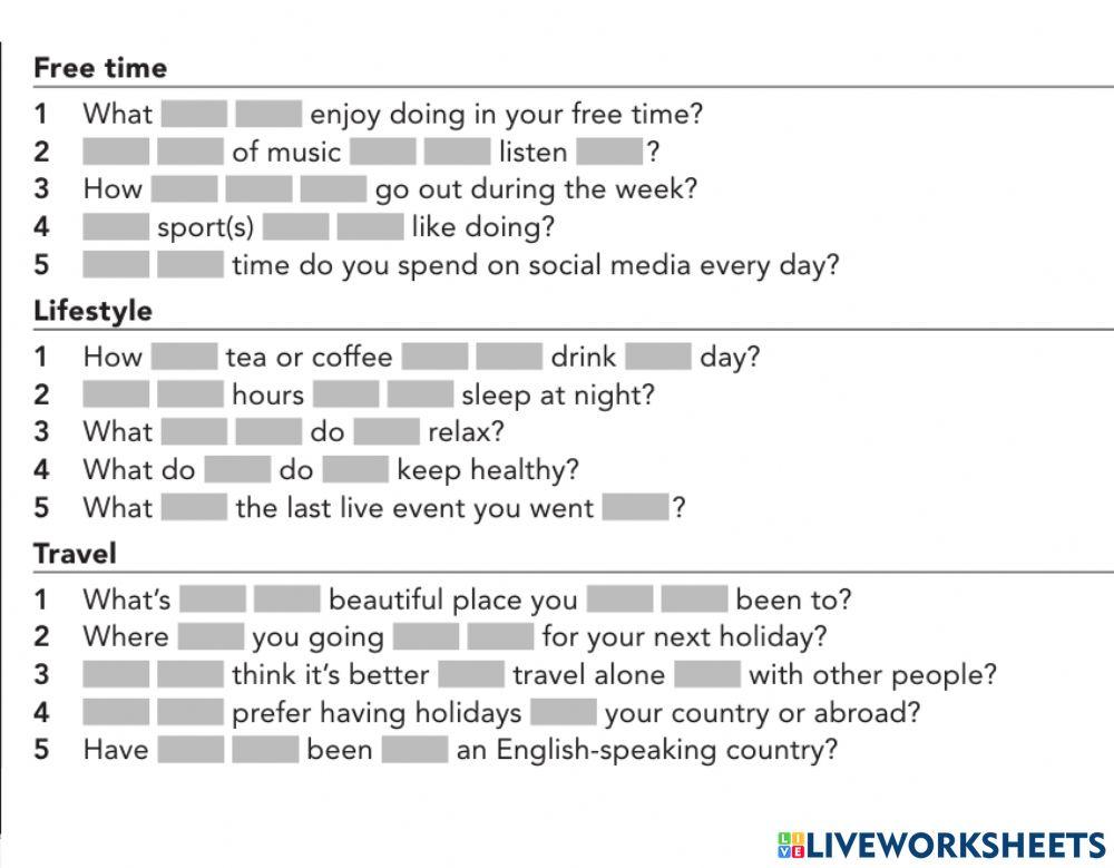 Upper-intermediate lead-in lesson online exercise for | Live Worksheets