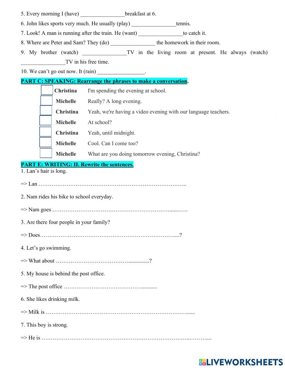 G6-practice 4 for unit 3 worksheet | Live Worksheets