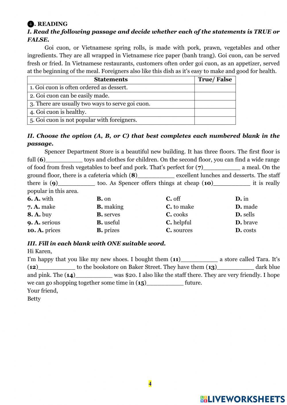 Practice-Unit5 worksheet | Live Worksheets