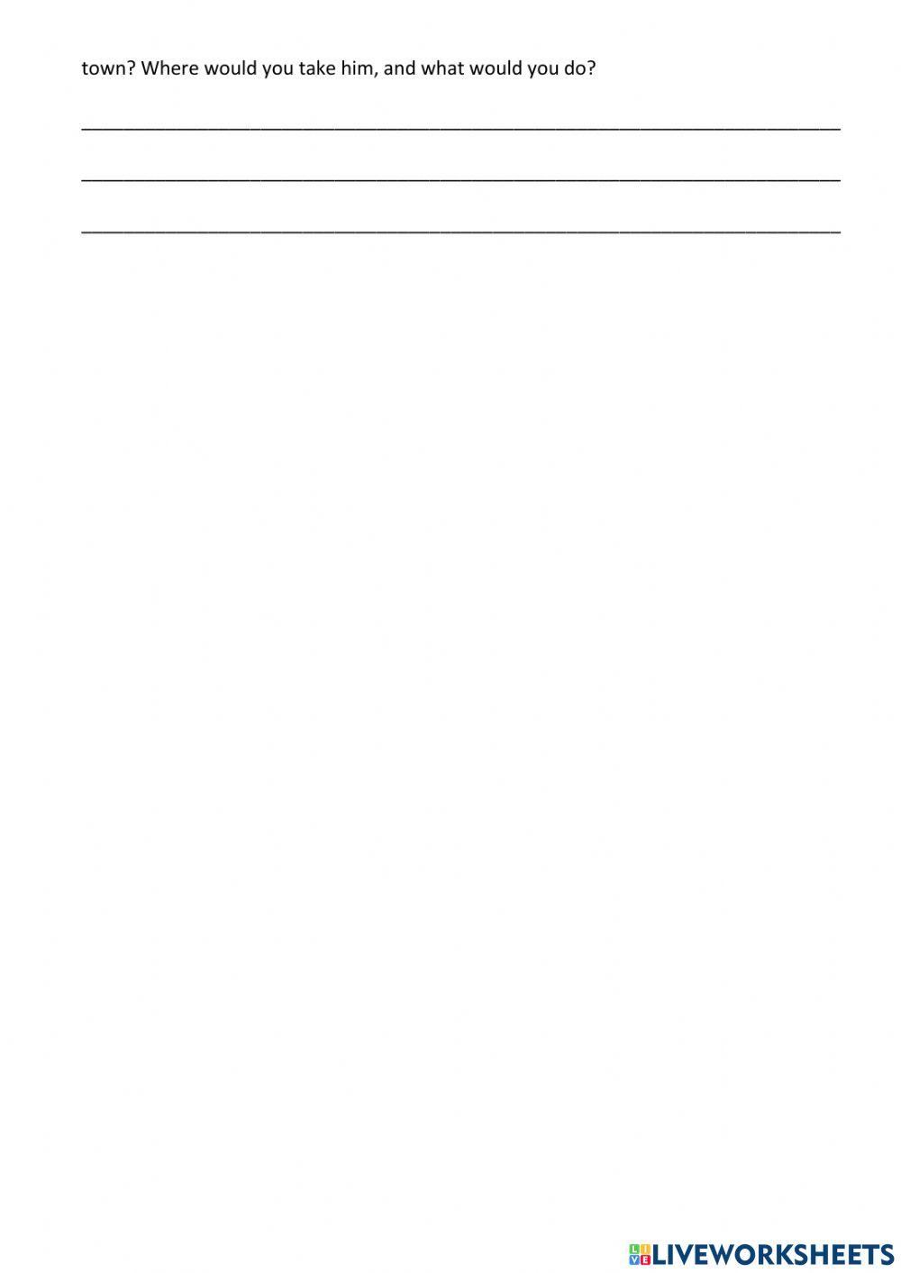 The Journeys of Oliver worksheet | Live Worksheets