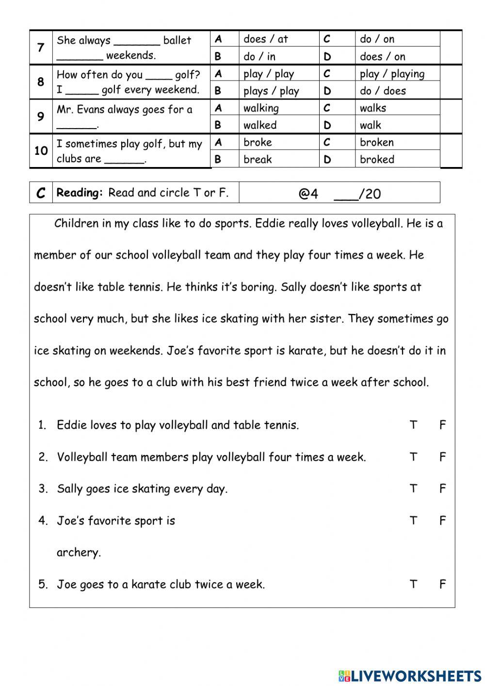 Zhongshan E U4 worksheet | Live Worksheets