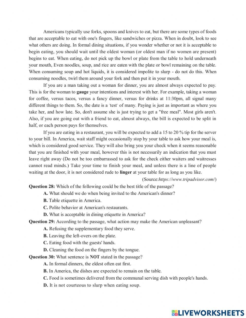 Missing word and reading worksheet | Live Worksheets