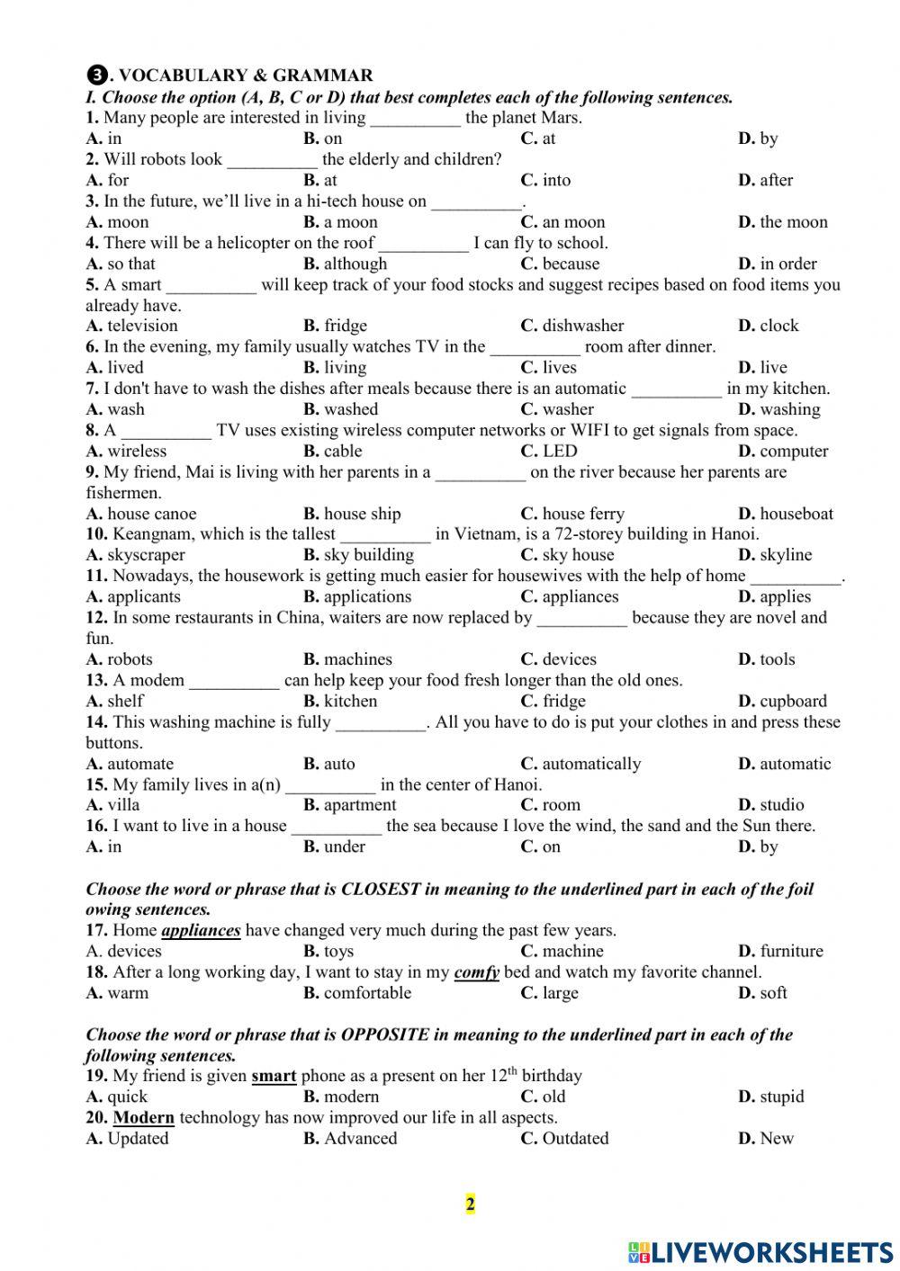 Practice-Unit9 worksheet | Live Worksheets