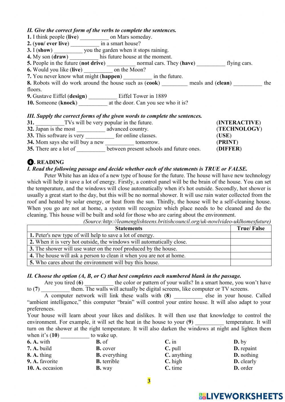 Practice-Unit9 worksheet | Live Worksheets