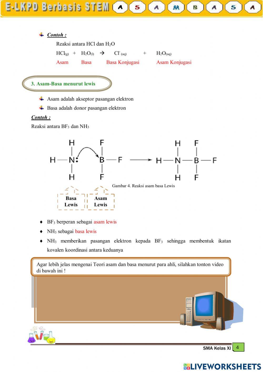 Pertemuan ke-1 Asam basa worksheet | Live Worksheets