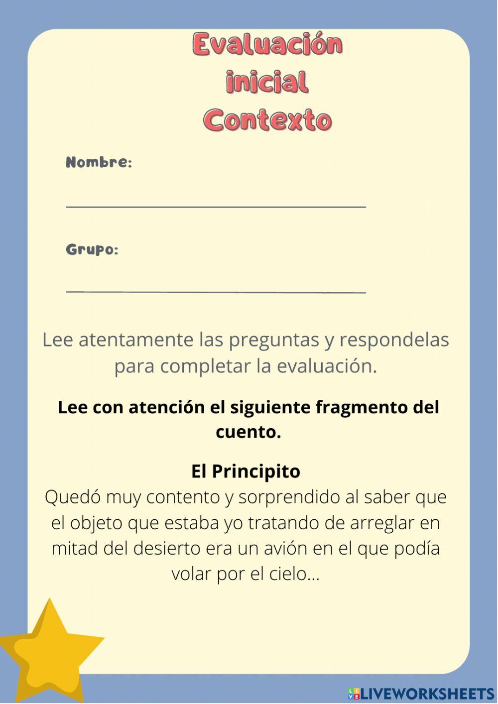 Contexto activity | Live Worksheets