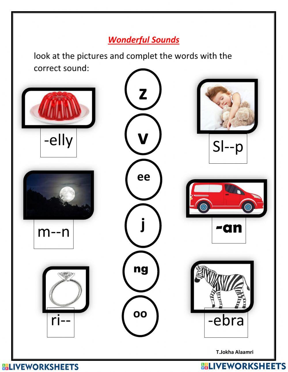 Listen and match online exercise for 2 | Live Worksheets