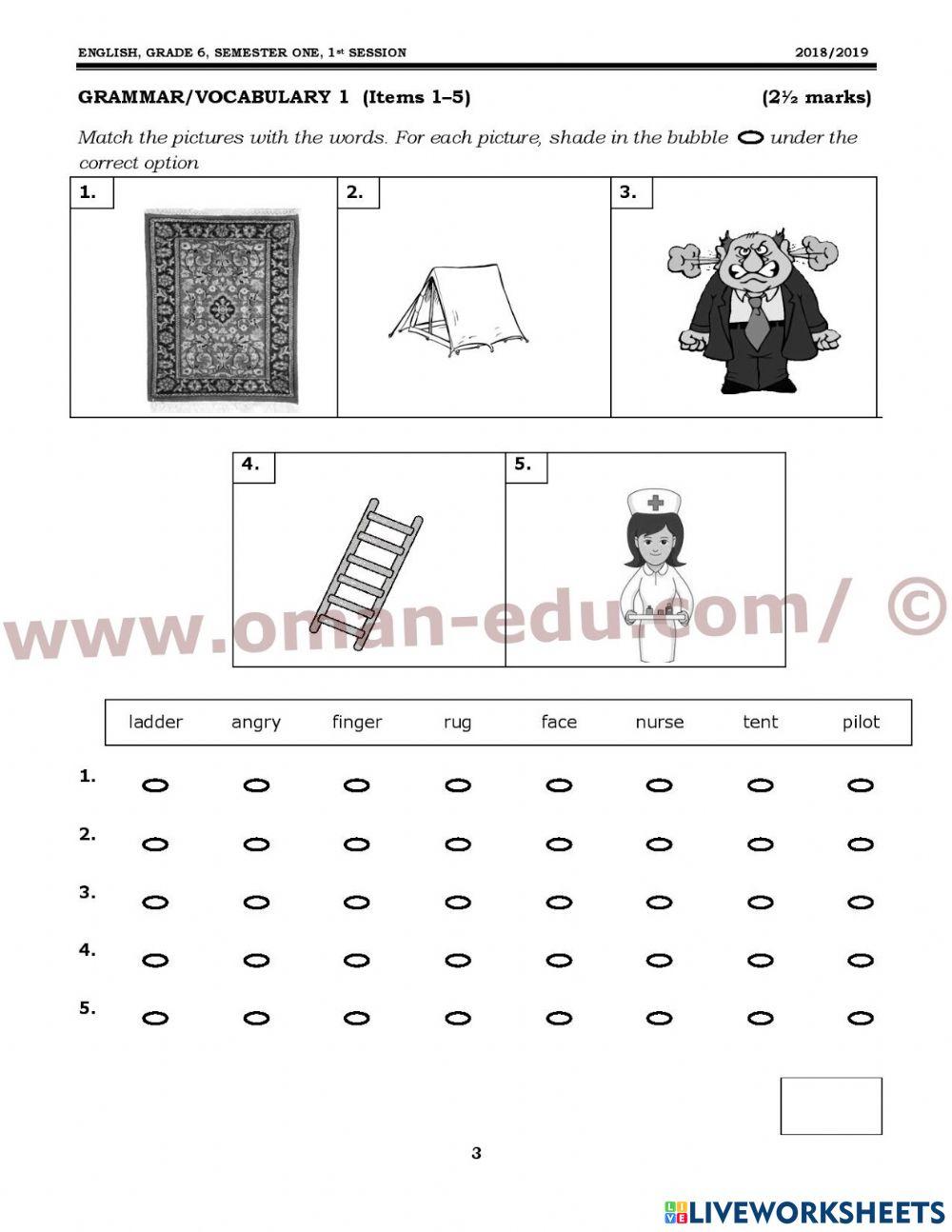 ENGLISH 1 online exercise for | Live Worksheets