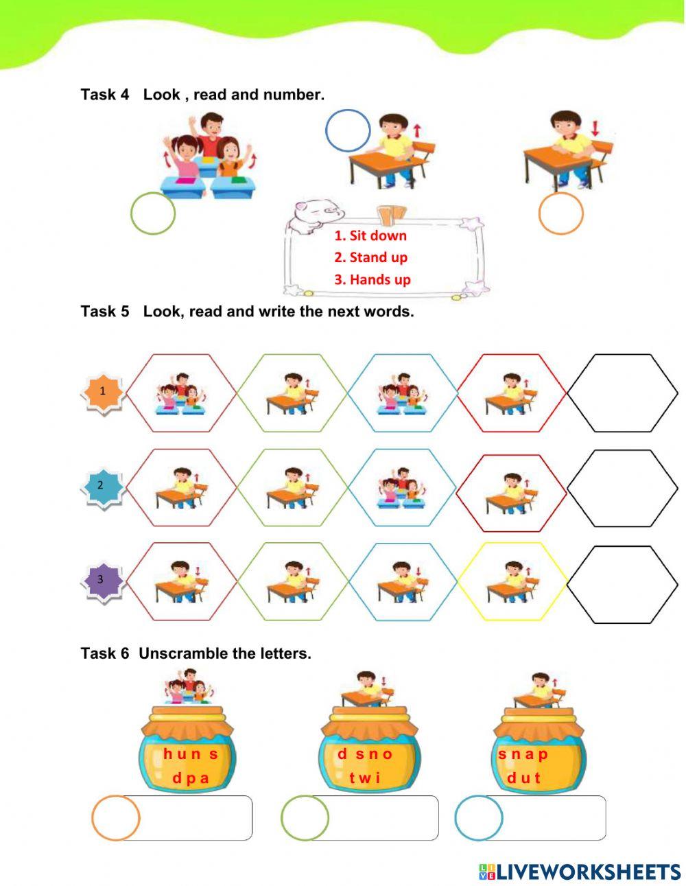 E3 - Getting started worksheet | Live Worksheets