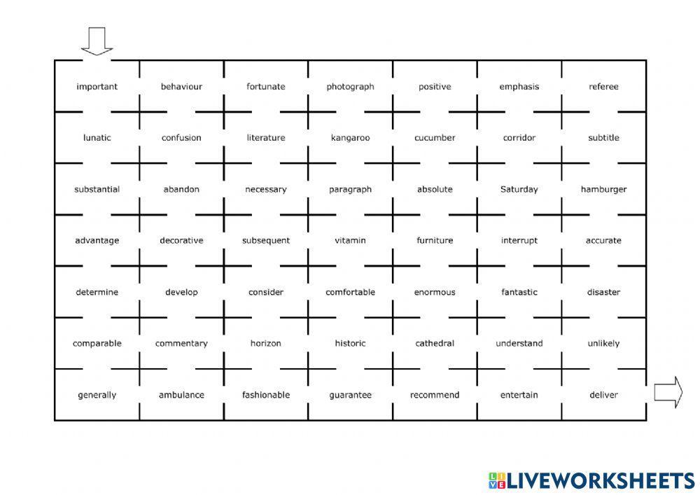 2134019 | WORD STRESS MAZE oOo | PDF ENGLISH