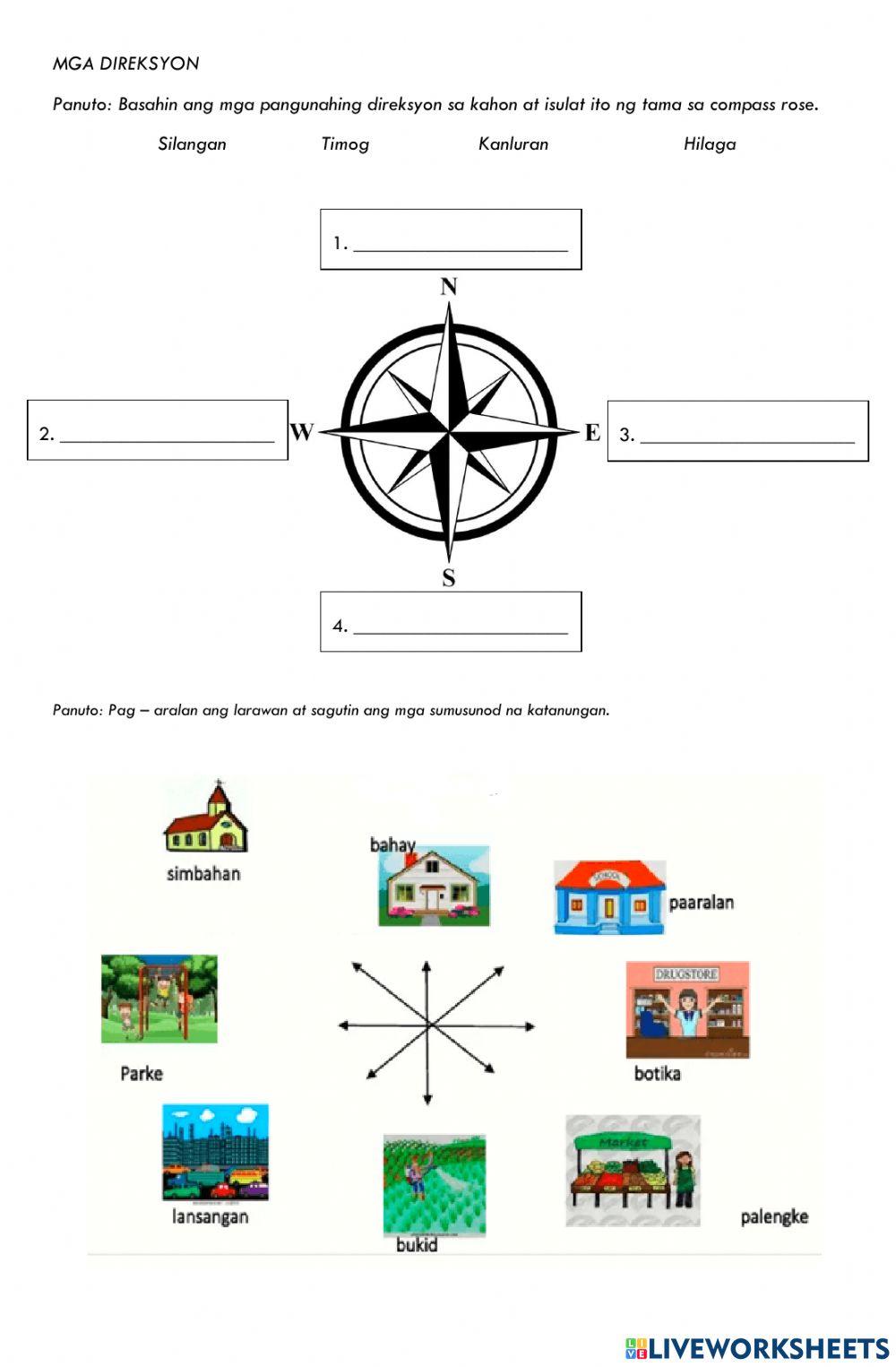 Mga Pangunahing Direksyon Worksheet Live Worksheets, 48% OFF Mga Pangunahing Direksyon Worksheet Live Worksheets, 48% OFF
