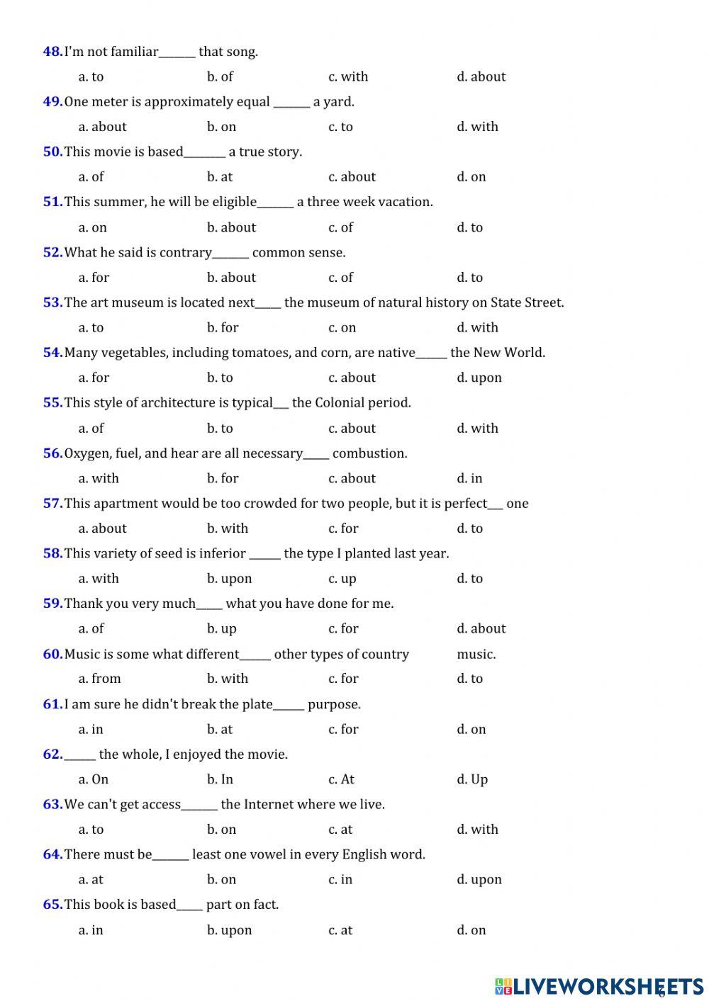 Test 10 - English worksheet | Live Worksheets