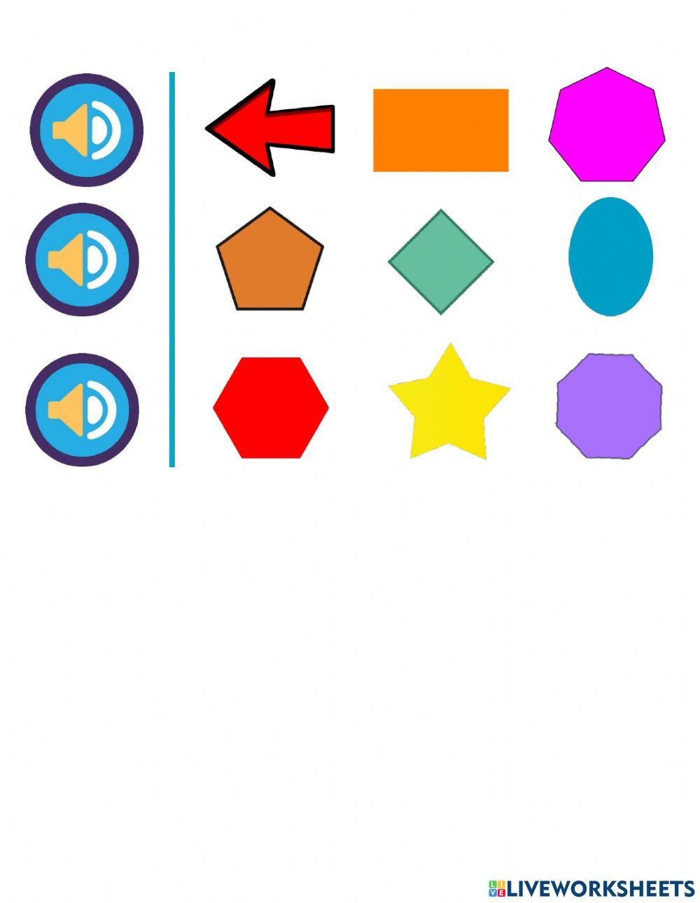 Shapes 2134988 | Docente StarsKids | LiveWorksheets