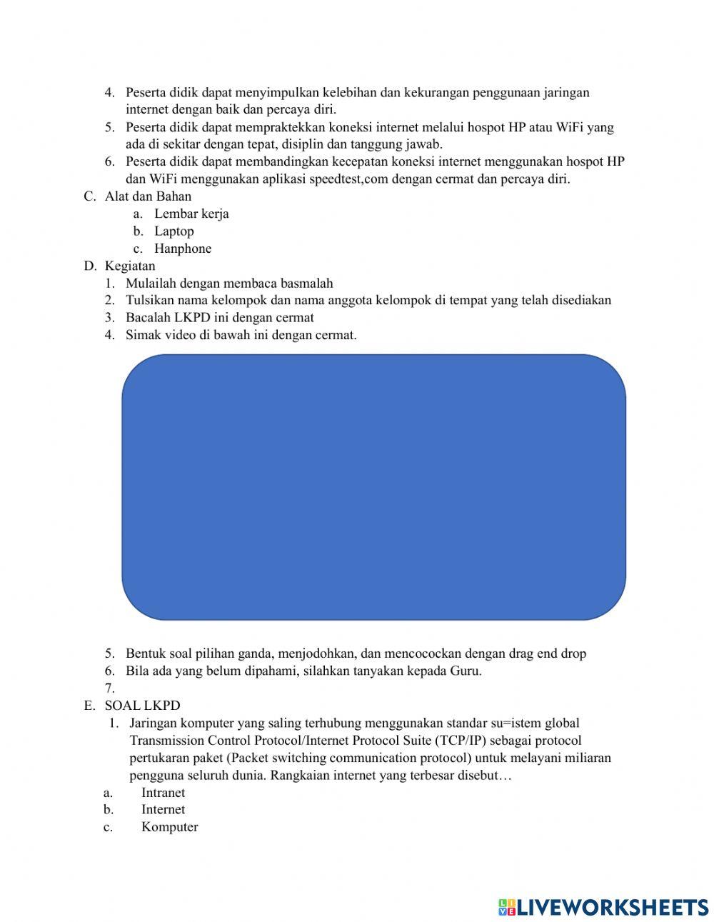 Informatika info2022 activity | Live Worksheets