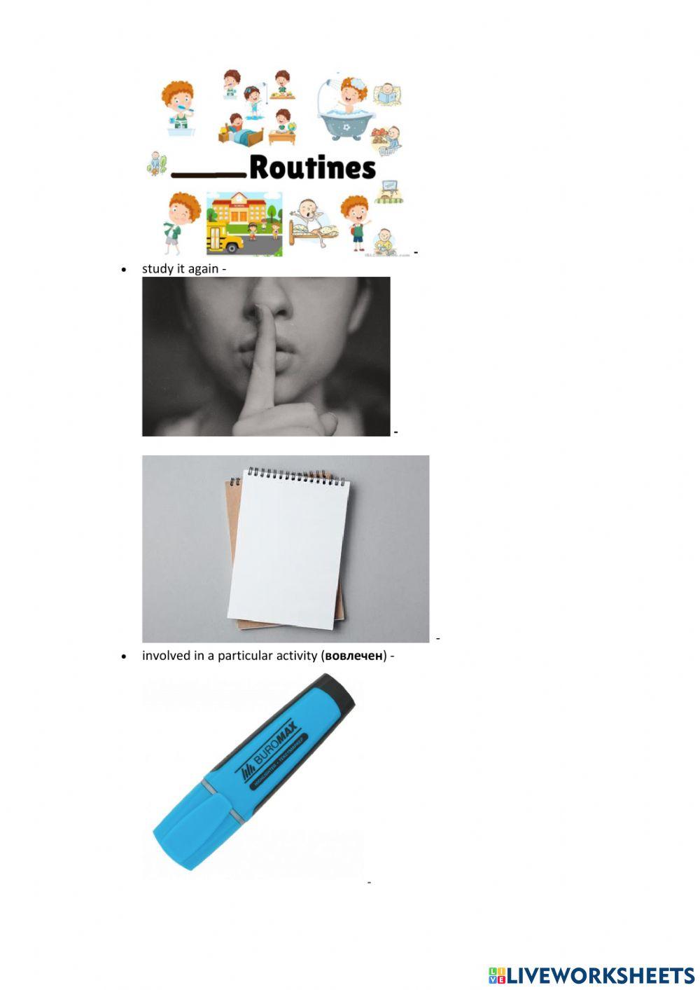 Vocabulary a2 activity | Live Worksheets