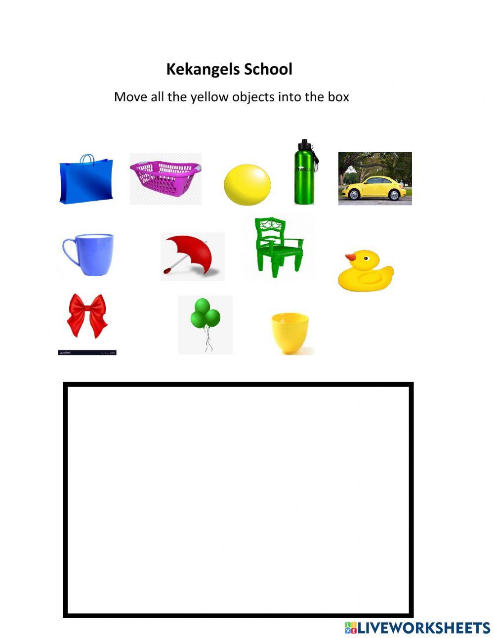 5354520 | yellow objects | E2E | LiveWorksheets