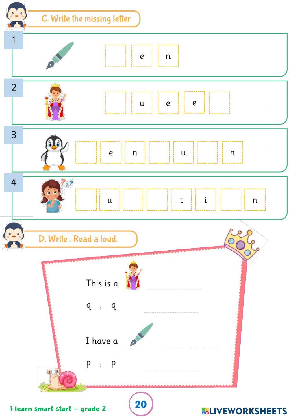 Grade 2 -unit 2 worksheet | Live Worksheets