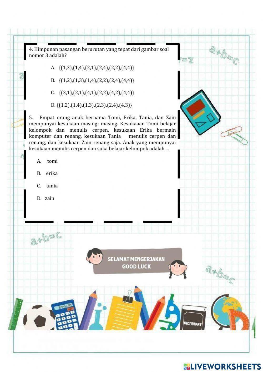 E-LKPD RELASI interactive worksheet | Live Worksheets