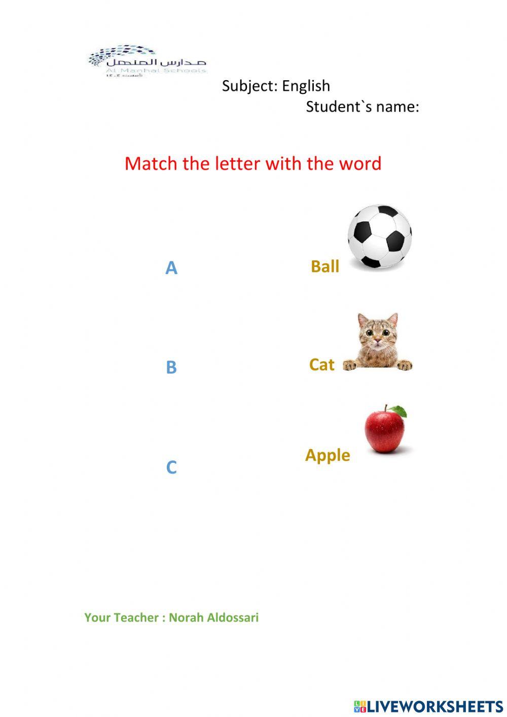 ABC online exercise for | Live Worksheets