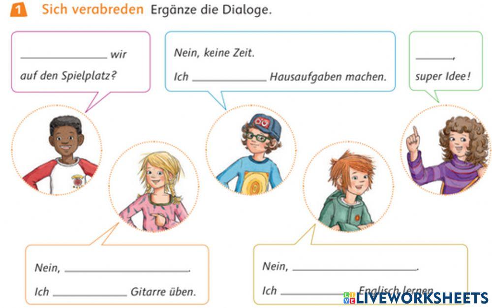 Sich verabreden | Free Interactive Worksheets | 2135887