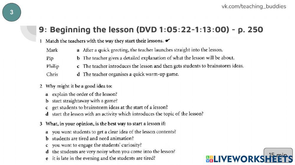 How to teach English interactive worksheet | Live Worksheets