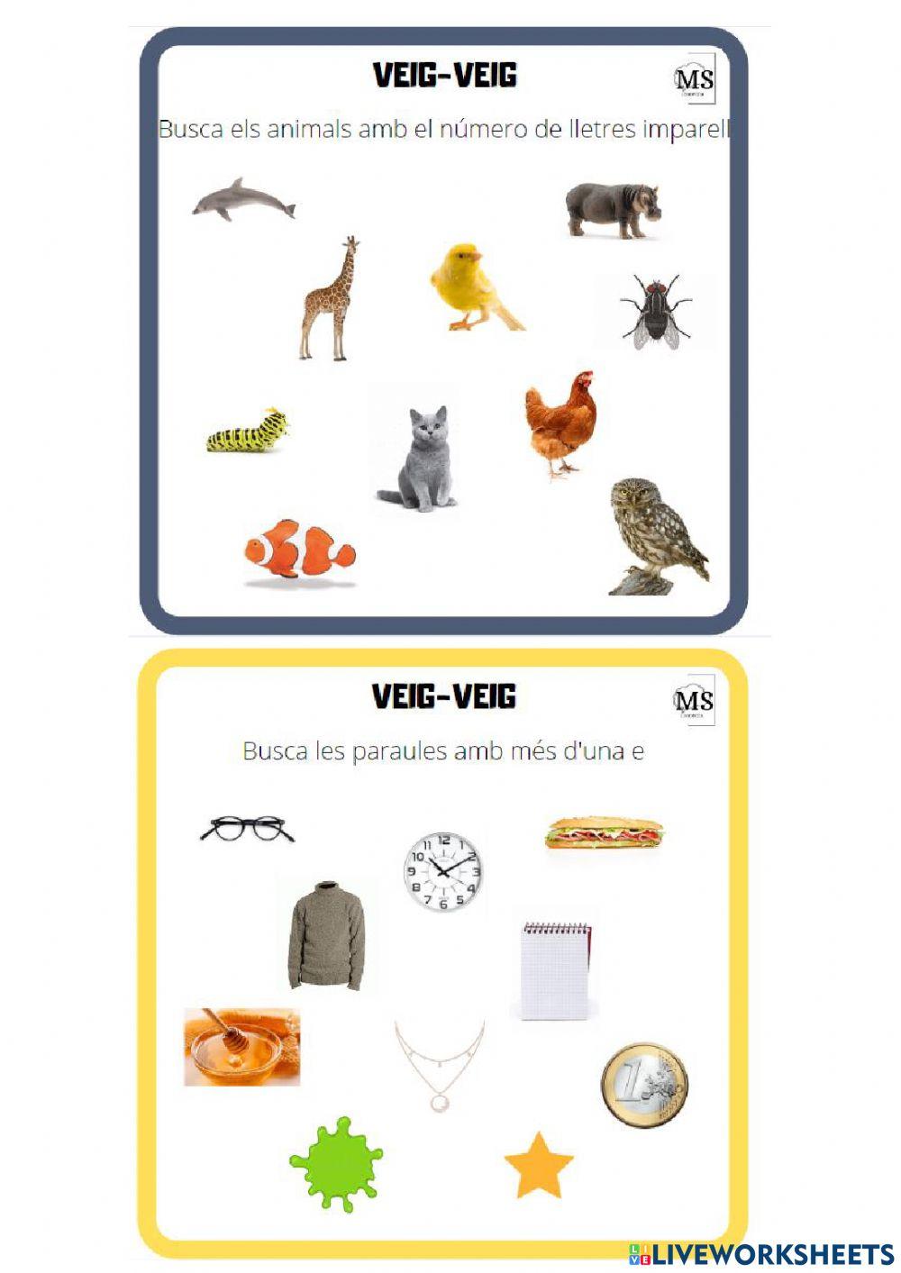 Veig-veig | Free Interactive Worksheets | 2136586