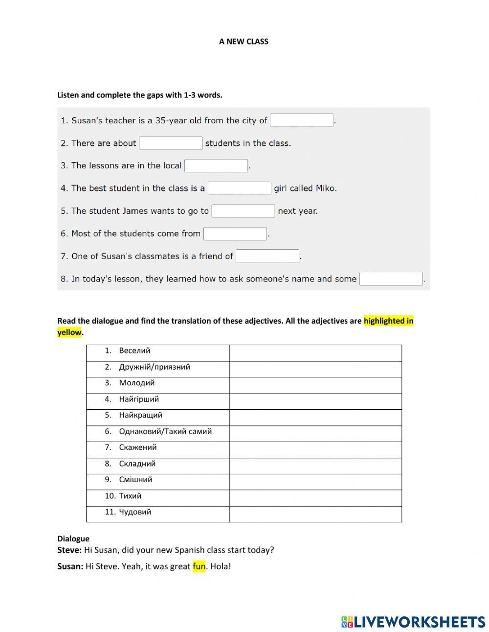 2136663 | Listening about the new class | Jojo318