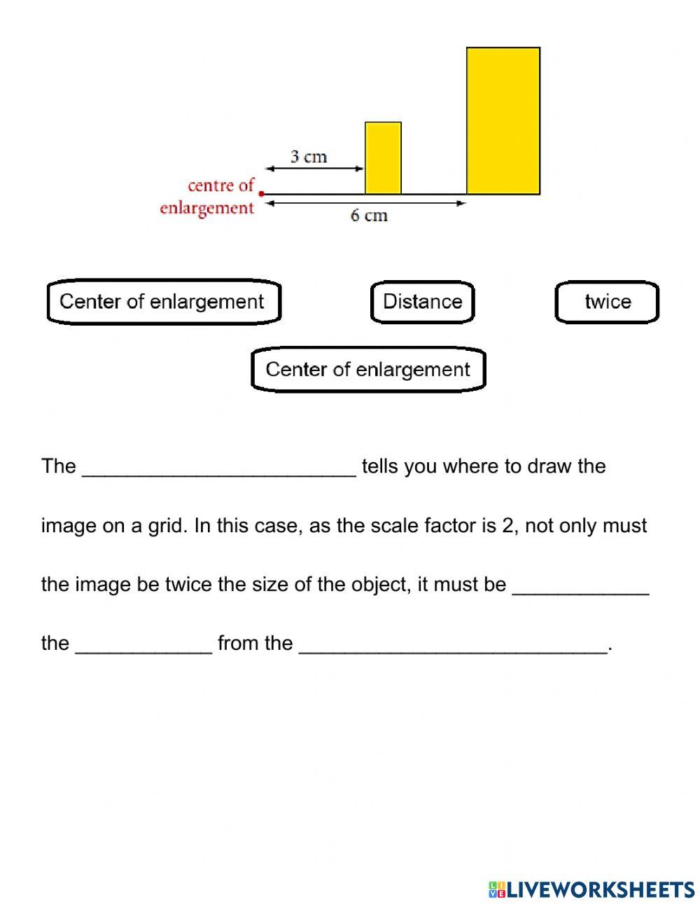 Enlargements | Free Interactive Worksheets | 2136982