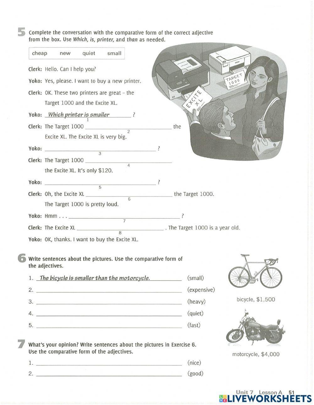 MIEN Unit 7 Lesson A worksheet | Live Worksheets