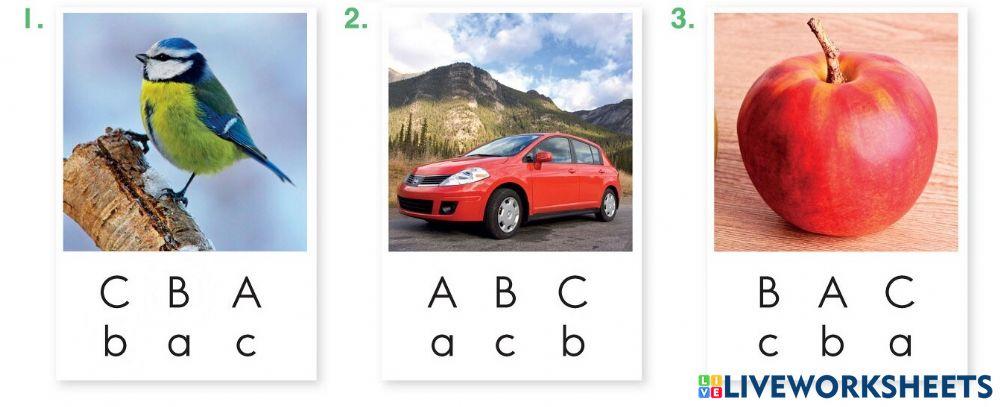 Abc online exercise for 1 | Live Worksheets