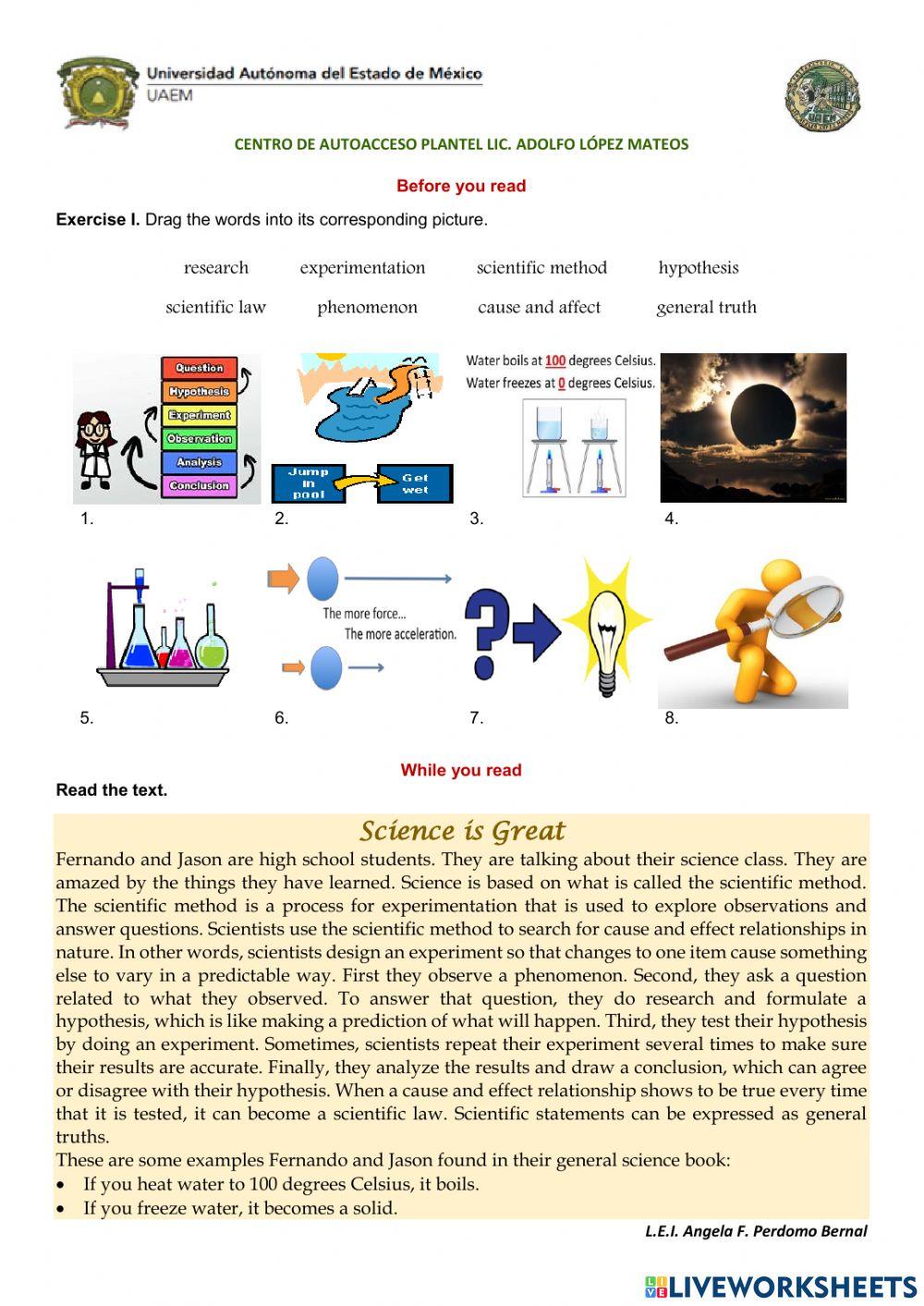 Science is grea… | Free Interactive Worksheets | 3629991