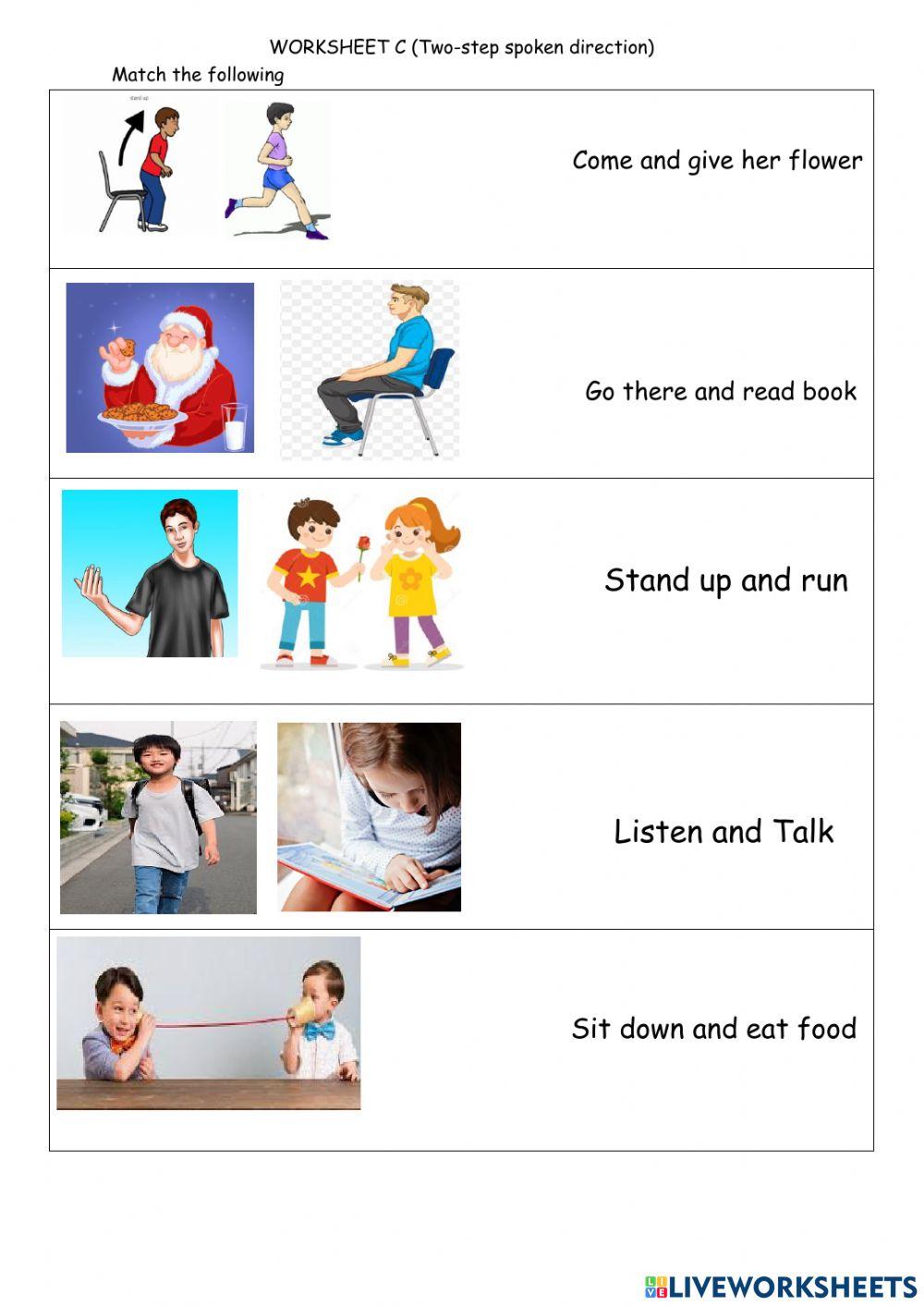 Two step Direction Activity Live Worksheets two-step-direction-activity-live-worksheets