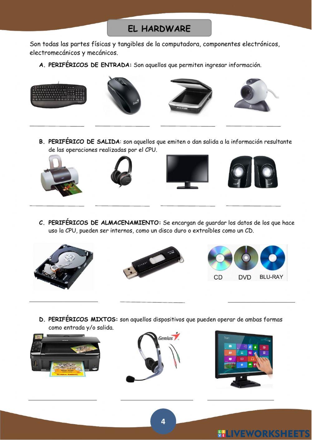 hardware componentes de salida