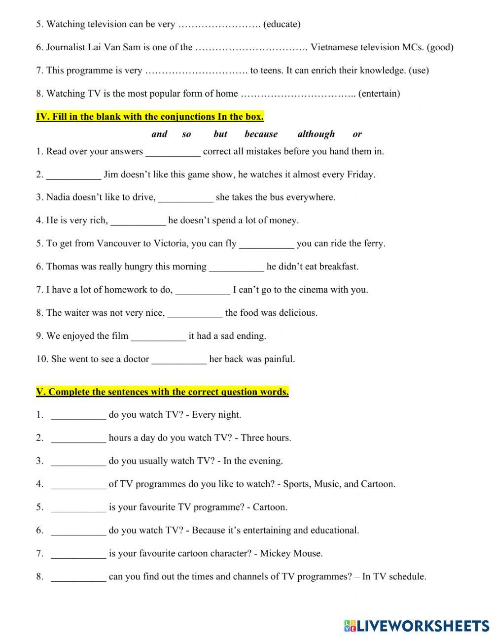 G6-unit 7 practise 3 worksheet | Live Worksheets