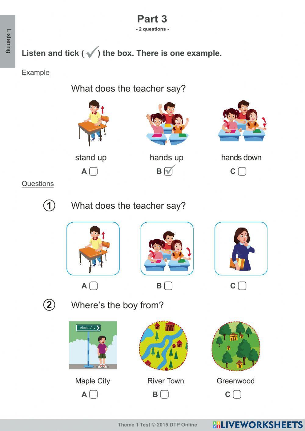 Theme 01 - G3 I learn-2023 worksheet | Live Worksheets