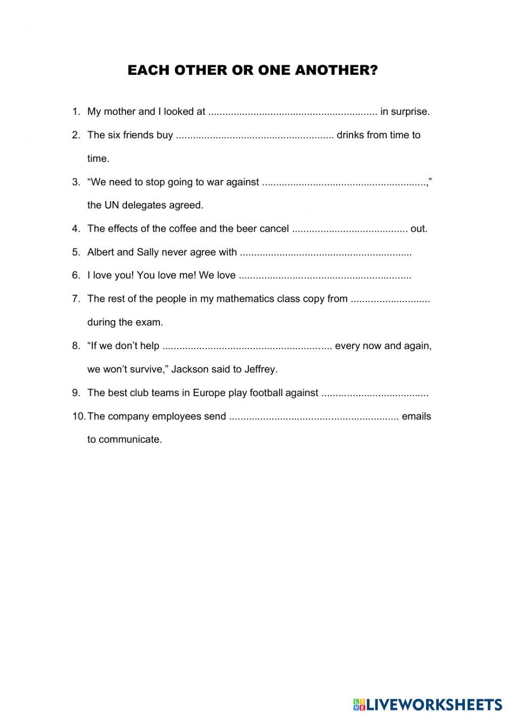 teacher_alba_cm | Each other or one another? 3659875