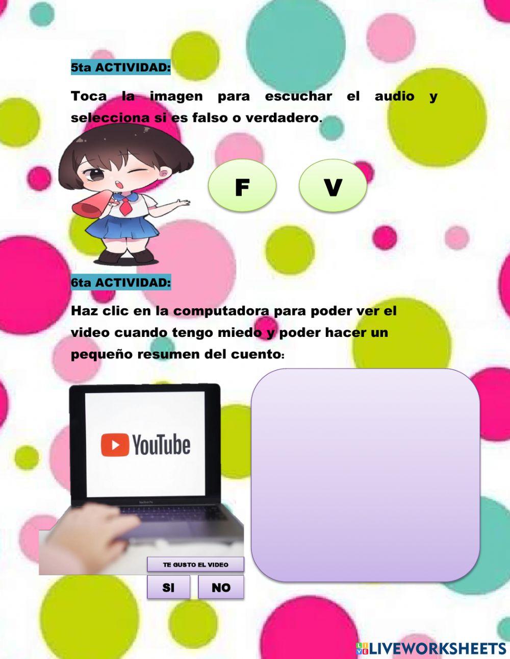 Cuando tengo miedo interactive worksheet | Live Worksheets