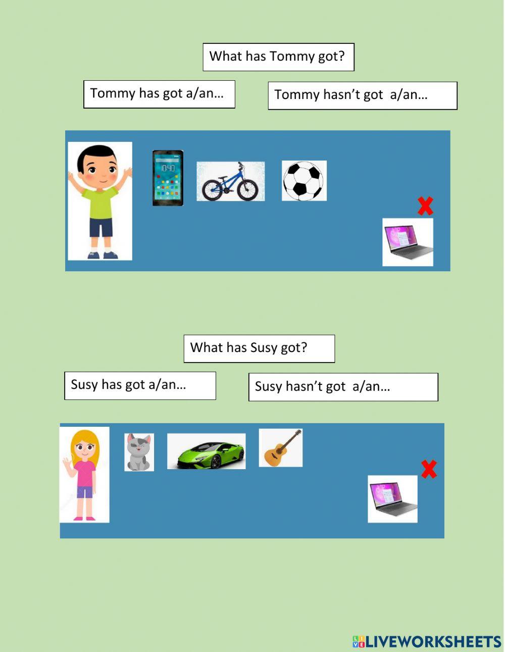 Have got speaking worksheet | Live Worksheets