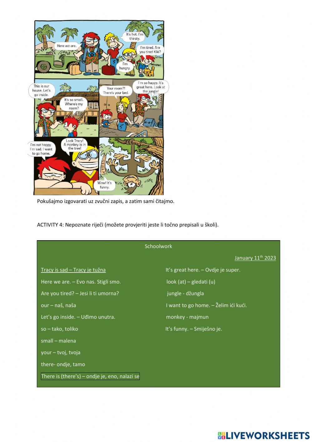 Tracy is sad 2 worksheet | Live Worksheets