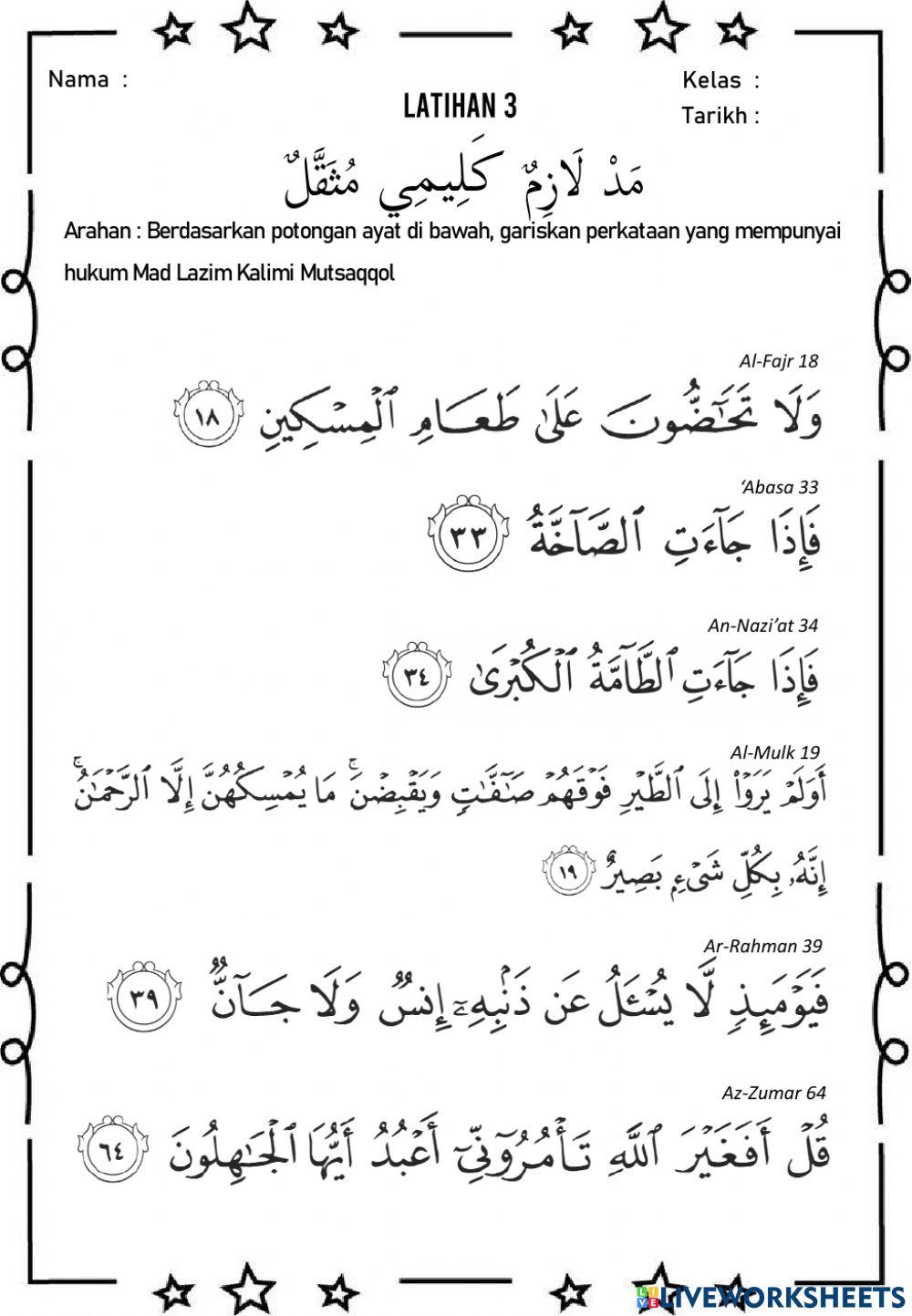 Mad Lazim Kalim… | Free Interactive Worksheets | 2264385