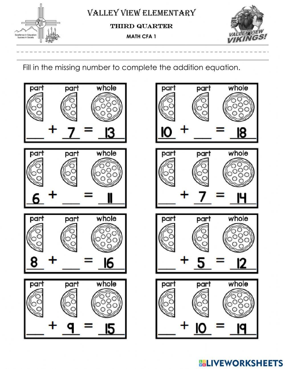 Math Q3 CFA1 worksheet | Live Worksheets