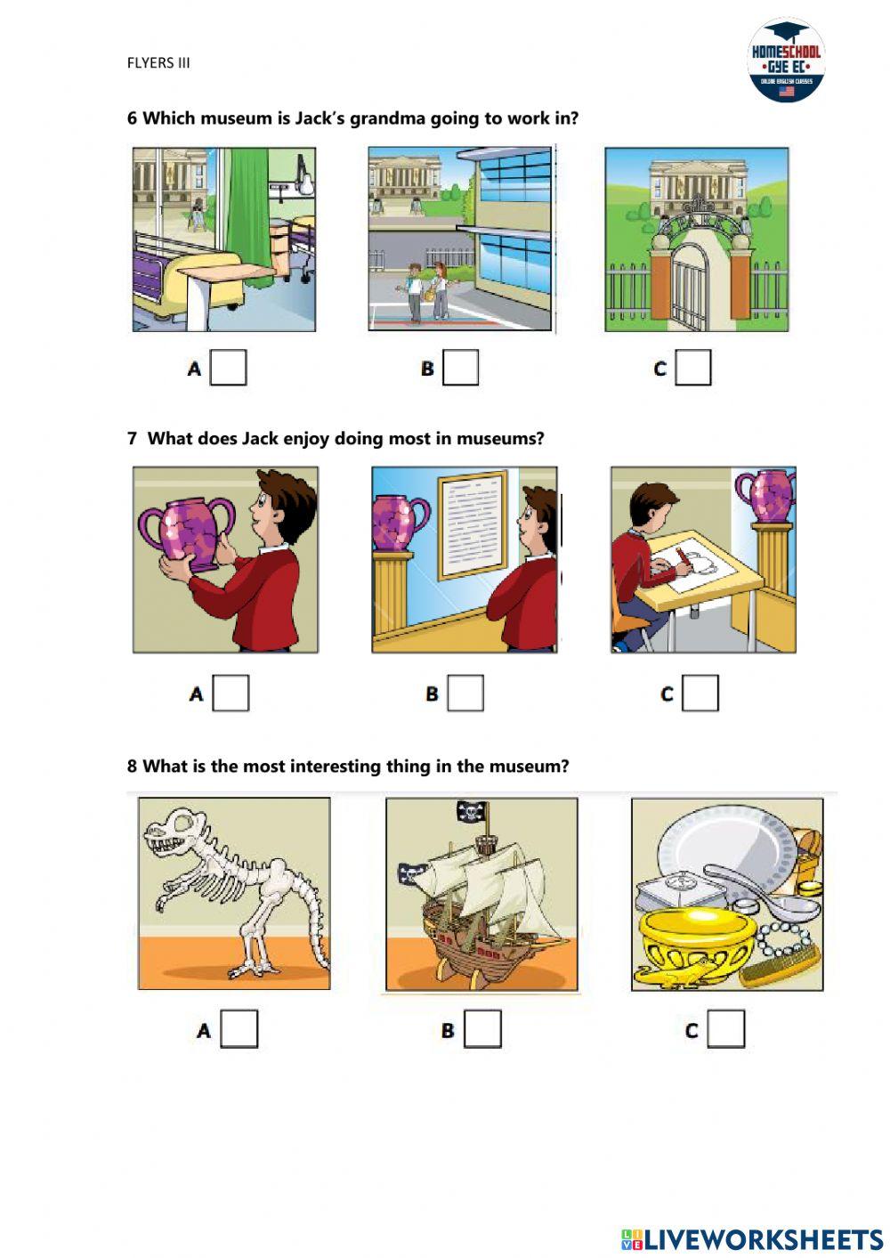 FLYERS 3 test | Free Interactive Worksheets | 2265043