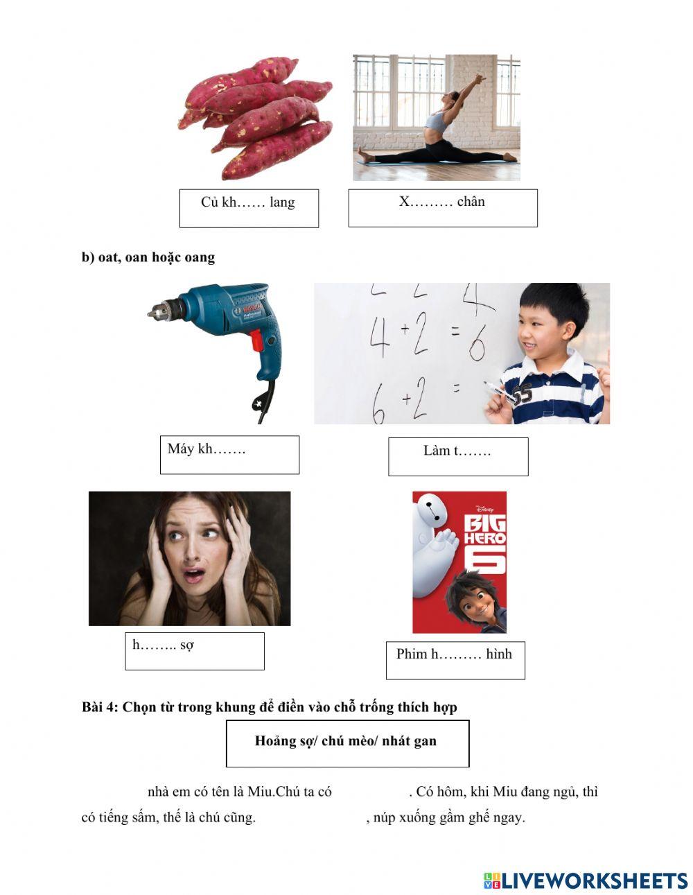 Vietnamese worksheet for 1 | Live Worksheets