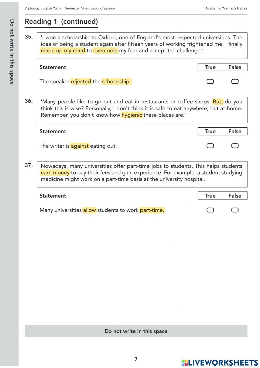 12A R1 2022 a online exercise for | Live Worksheets