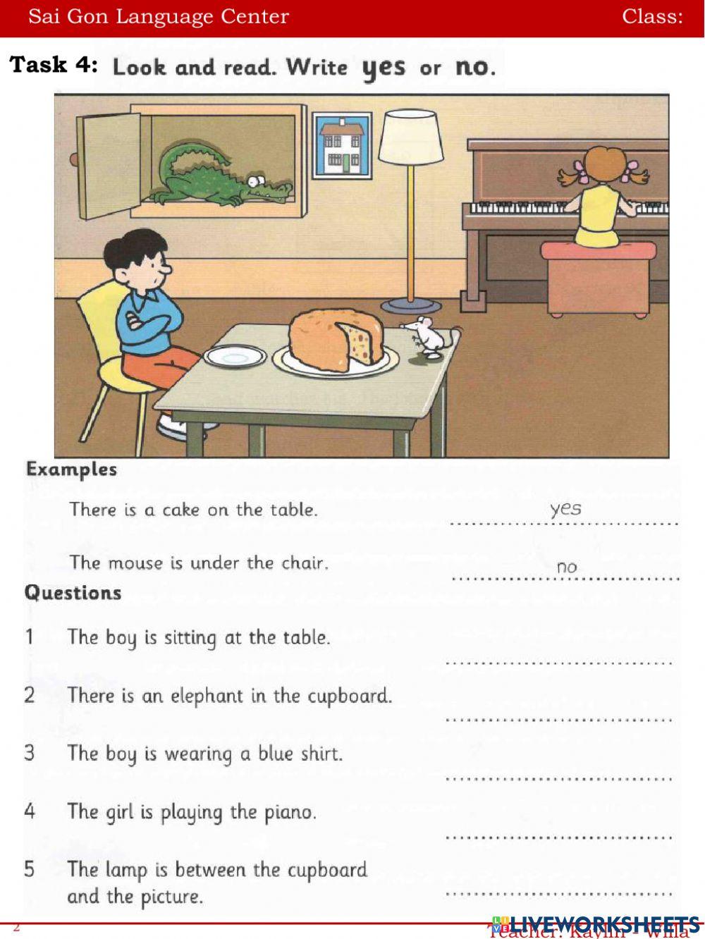 Tidy up! online worksheet | Live Worksheets