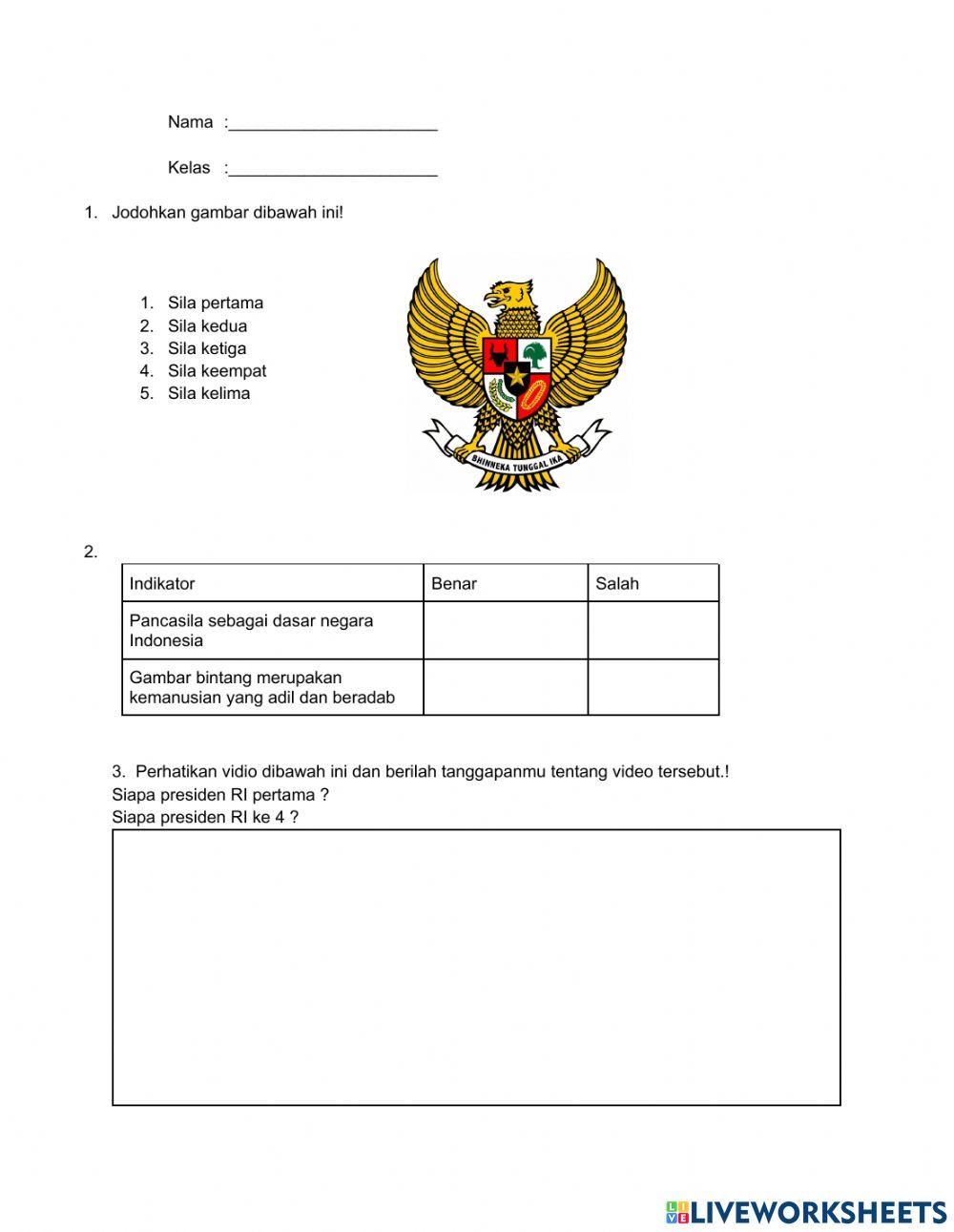 Pkn kwarganegaraan worksheet | Live Worksheets