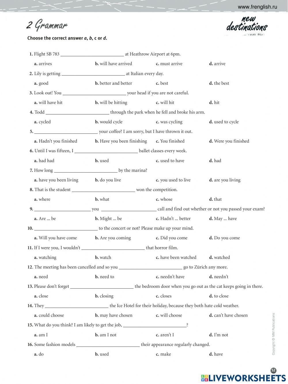 New Destination… | Free Interactive Worksheets | 5375034